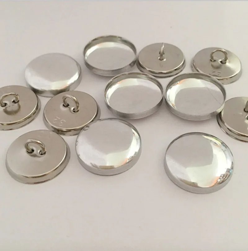 Botão de tecido pu com auto cobertura, (900 segundos), 18mm, 28l, com ...