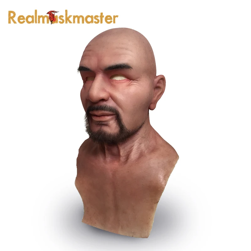 Realmaskmaster hallween party realistic artificial male latex full face ...