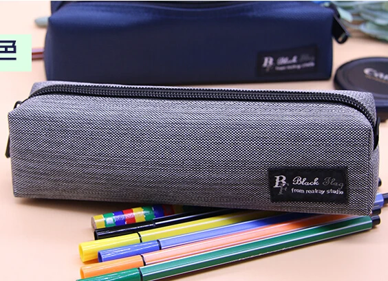 LZ Pencil case brief big capacity pencil case rectangular canvas fresh ...
