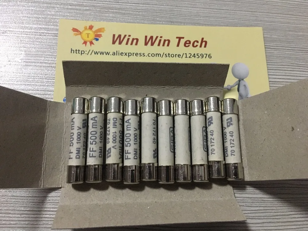 Free Shipping 10pcs 6*32mm Ff500ma 1000v Universal Meter Fuse Fuse ...
