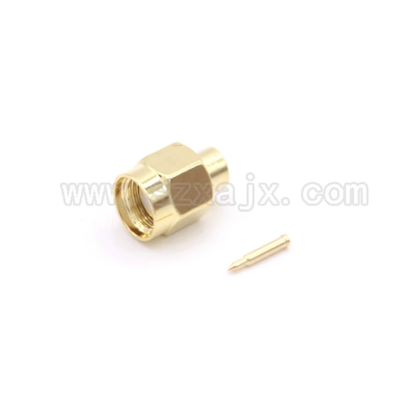 JX 10PCS RF connector SMA male soldering for RG402 0.141" Semi rigid ...