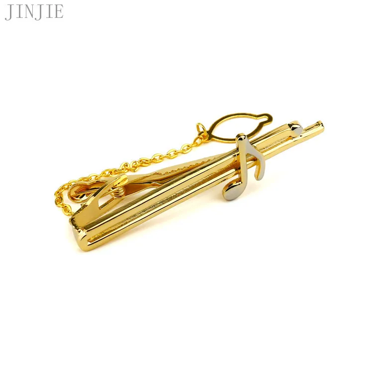 Gold-Color Music Notes Tie Clip - Artistic Pod