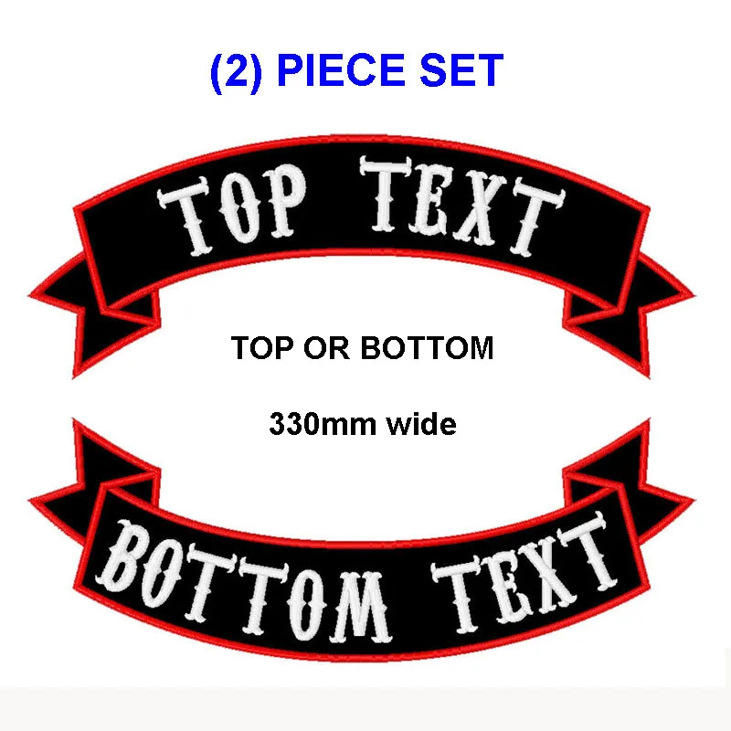 330MM-wide-2-PCS-CUSTOM-EMBROIDERED-MC-ROCKER-PATCH-350MM-WIDE-TOP-OR ...