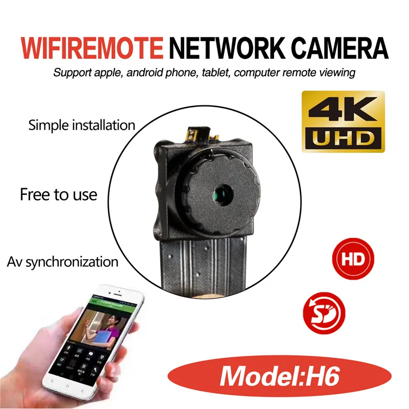 4K HD Mini WIFI Flexible Video Camera Online IP Camera WIFI Recorder ...