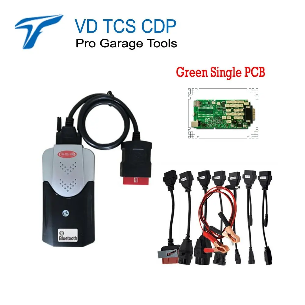 wow CDP with Green single PCB VD TCS CDP PRO PLUS with 15R3 Keygen OBD2 ...