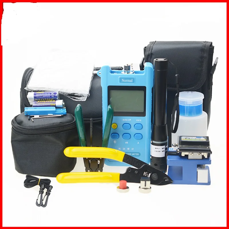 17 In 1 Ftth Fiber Optic Tool Kit With Fiber Cleaver -70~+10dbm Optical ...