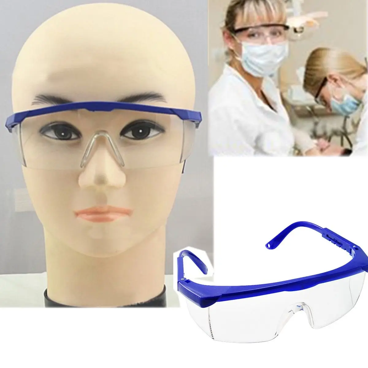 Dental Protective Eye Goggles Safety Glasses Blue Frame perfect Anti fog glasses-in Teeth ...
