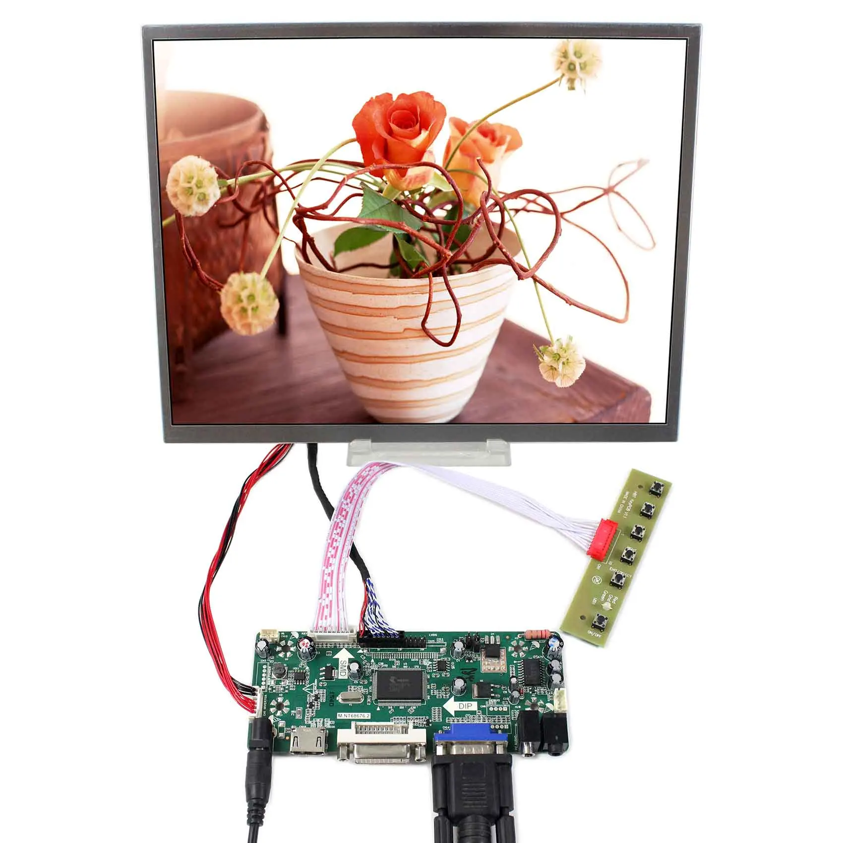 12-1inch-LCD-Screen-H-DMI-DVI-VGA-AUDIO-LCD-Controller-Board-20pin-LVDS ...