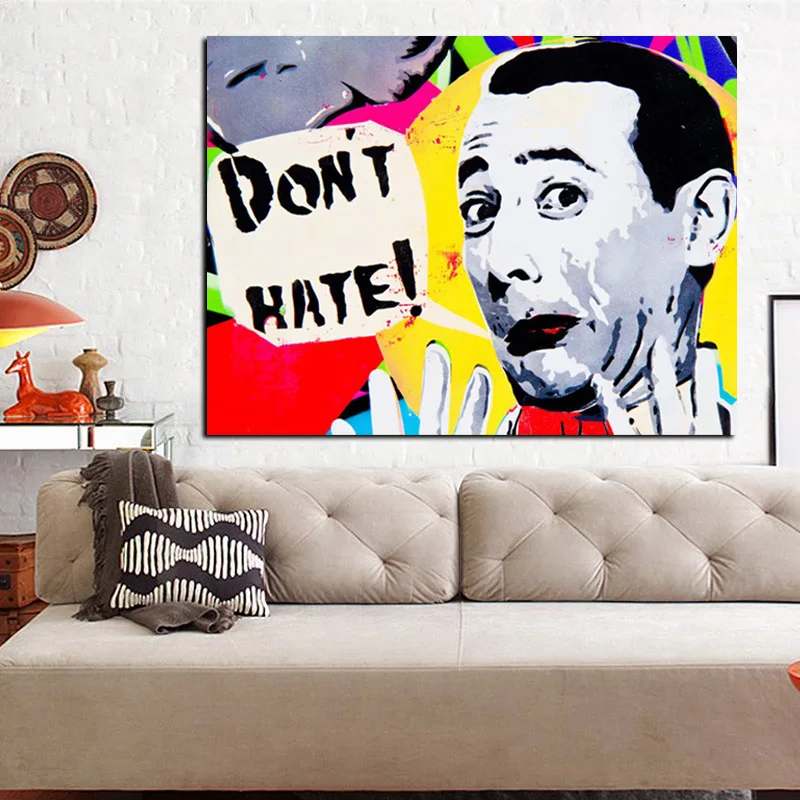 Abstract Street Art Oil Painting Graffiti Don't Hate Pop Art Hd Print ...