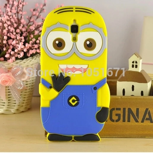 3D Silicone Case Despicable Me minion Cover Case For xiaomi 4 mi4 m4 ...