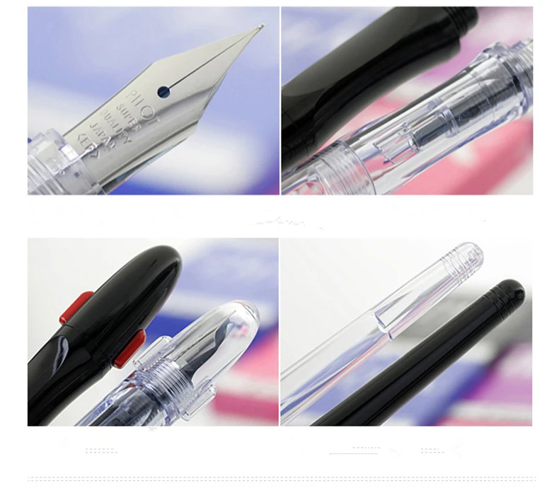 High quality Black / transparent Japan Pilot Fountain Pen Office ...