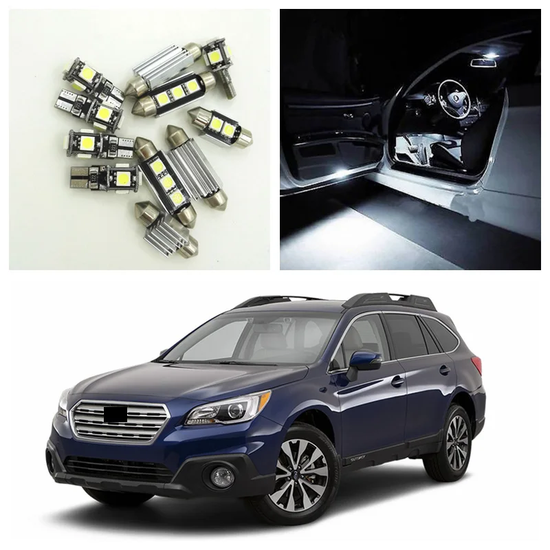 Subaru Outback LED Lights 9-Piece White LED Interior Light Kit For 2000 ...