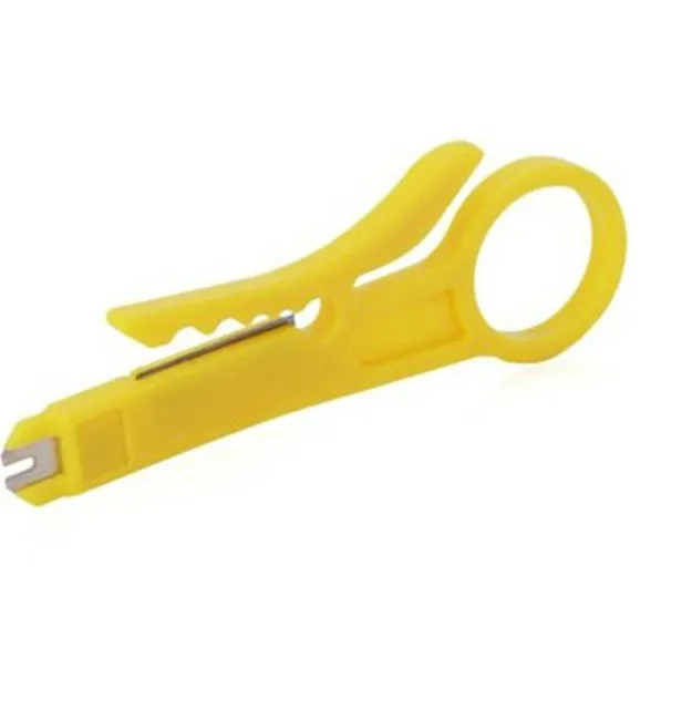 5pcs! Mini yellow wire stripper Knife crimper Pliers crimping tool ...