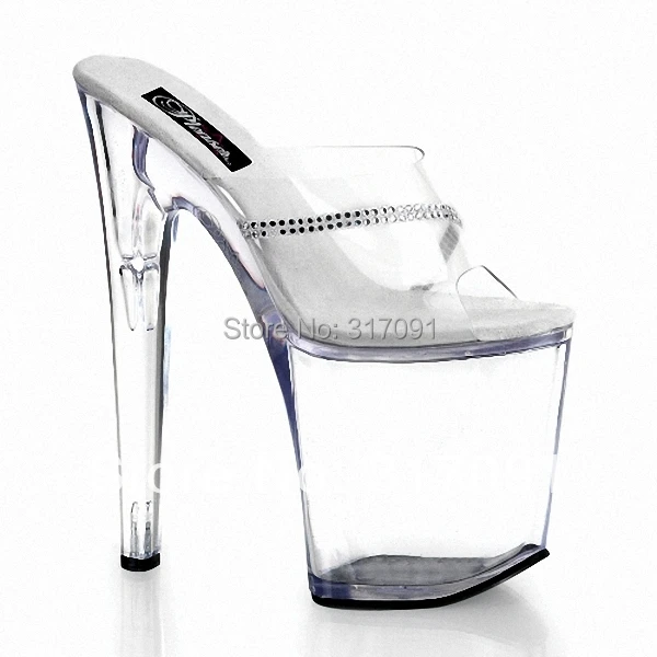 Free shipping 8 inch high heel rhinestone stilettos 20cm ladies fashion ...