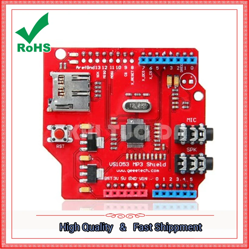 VS1053 모듈 VS1053 MP3 레코딩 모듈 개발 보드 (온보드 녹음 기능) 모듈|development board|mp3 ...