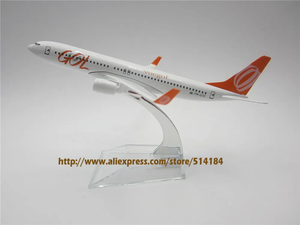 16cm Alloy Metal Model Airplane Air Brazil GOL Airlines Boeing 737 B737 ...