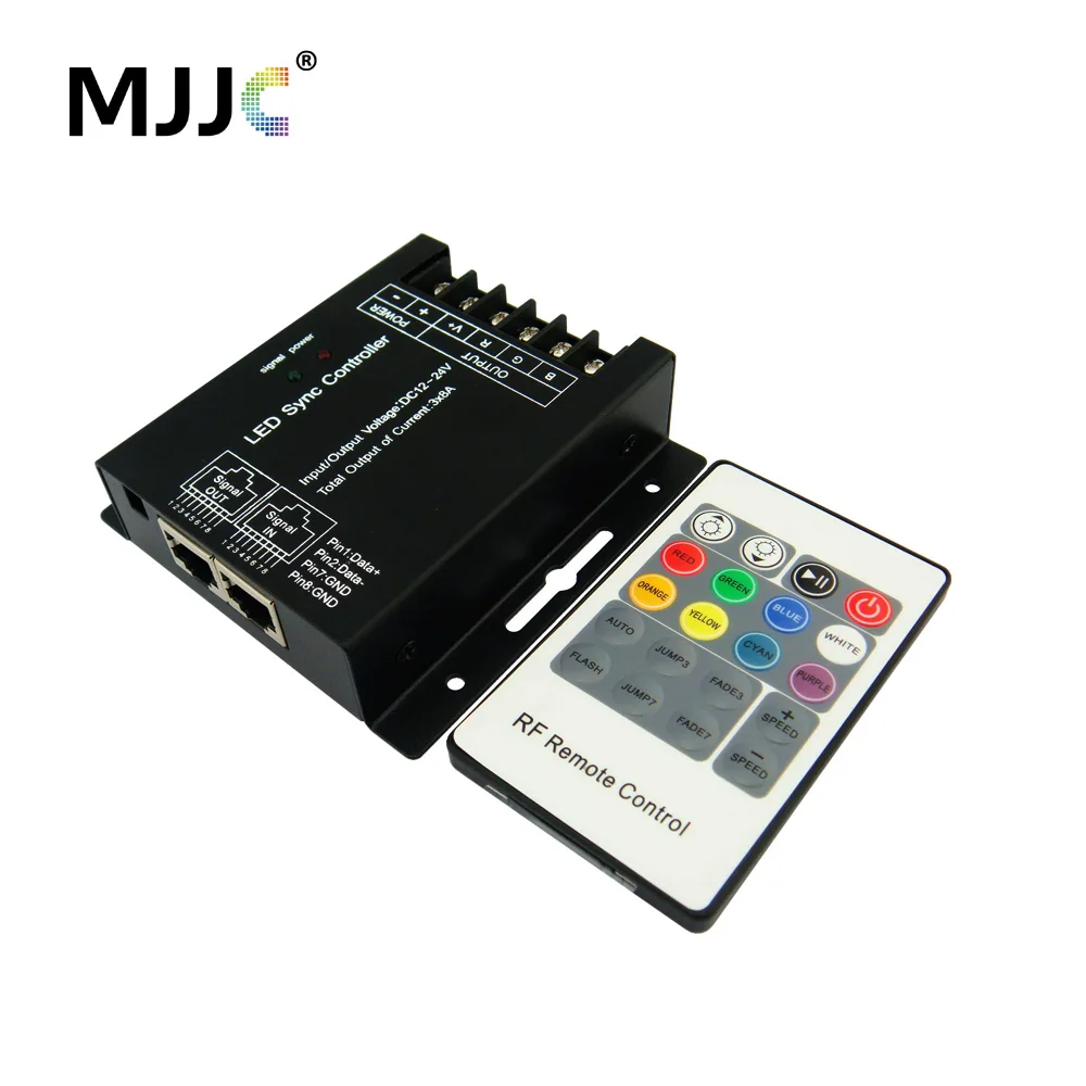 LED RGB Controller 12V 24V 8A 3Channels 24A RF Wireless 20 Keys RGB LED ...