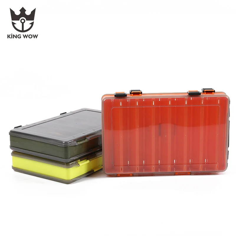 Double Side Fishing Lure Box Accessories Tackle Lures Bait Storage Case ...