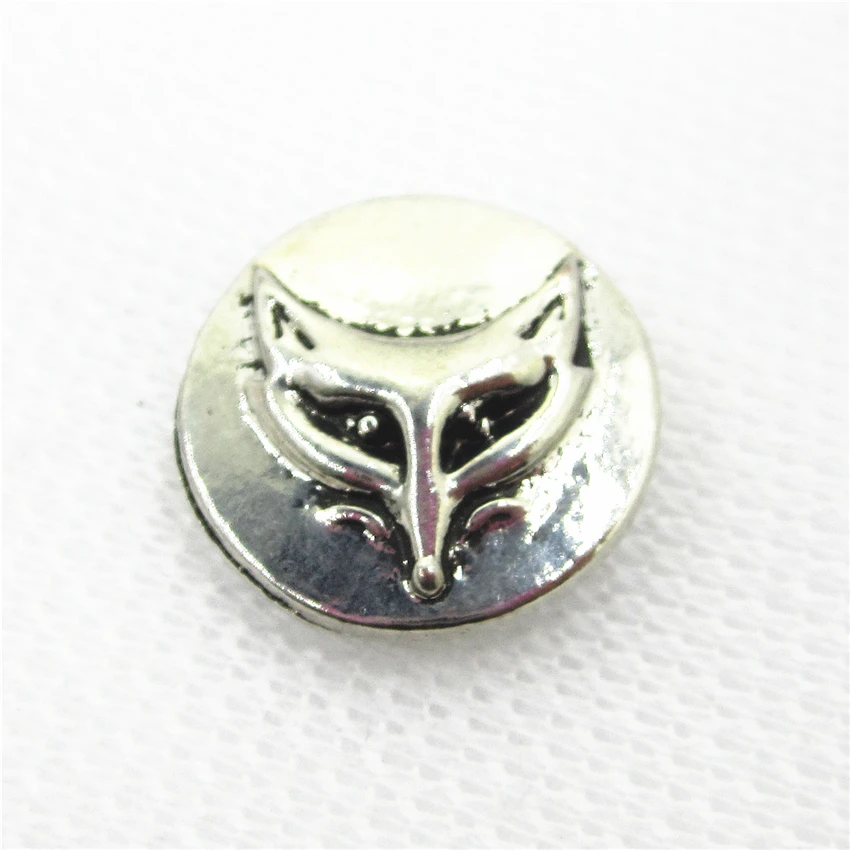 10pcs/lot Interchangeable Fox Mask Metal Snap Button Charms For Snaps ...