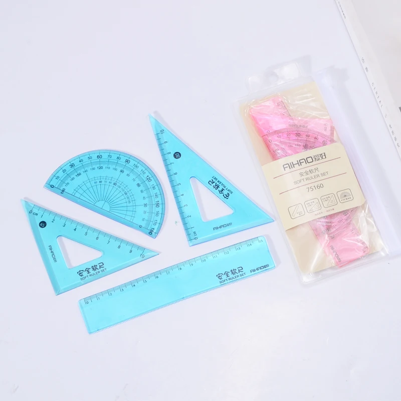 Conjunto de reglas rectas para estudiantes, set de 4 unids/set de regla ...