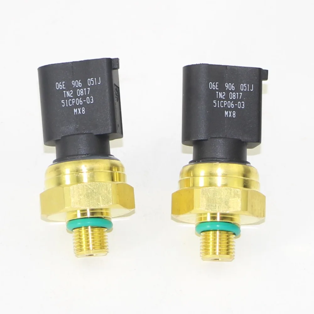 2PCS Fuel Pressure Sensor 06E906051K For A4, A6 06E 906 051K,06E 906 ...