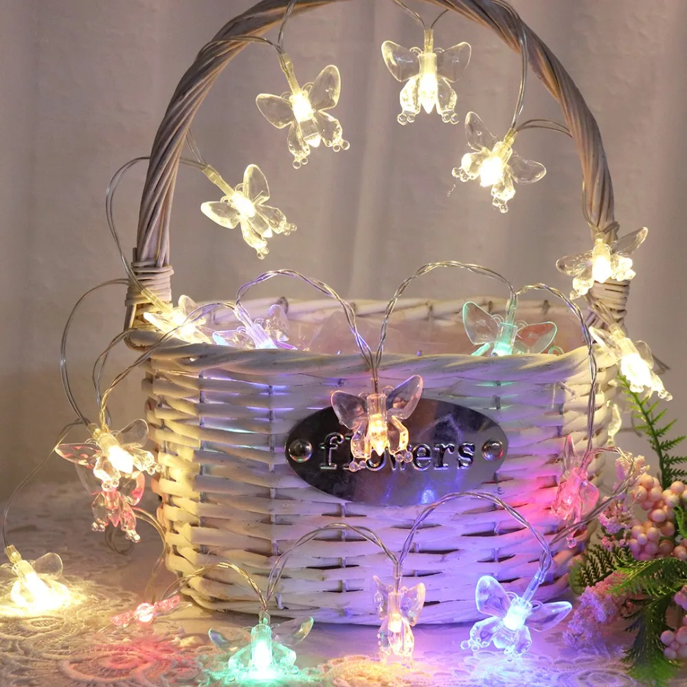 20 Butterfly Garland LED String Light Holiday Fairy Lights For ...