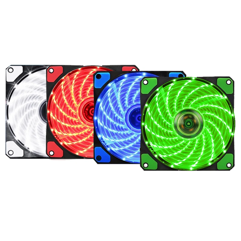 8 models 120mm PC Computer 16dB Ultra Silent 15 LED or 33led Case Fan ...