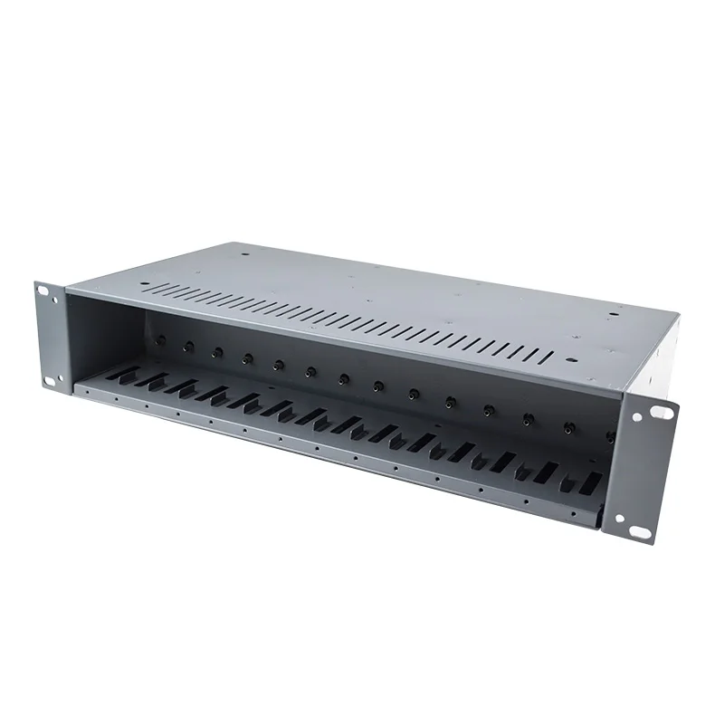 14-slot Universal Rack Chassis Dual-power For Fiber Optic Transceivers ...