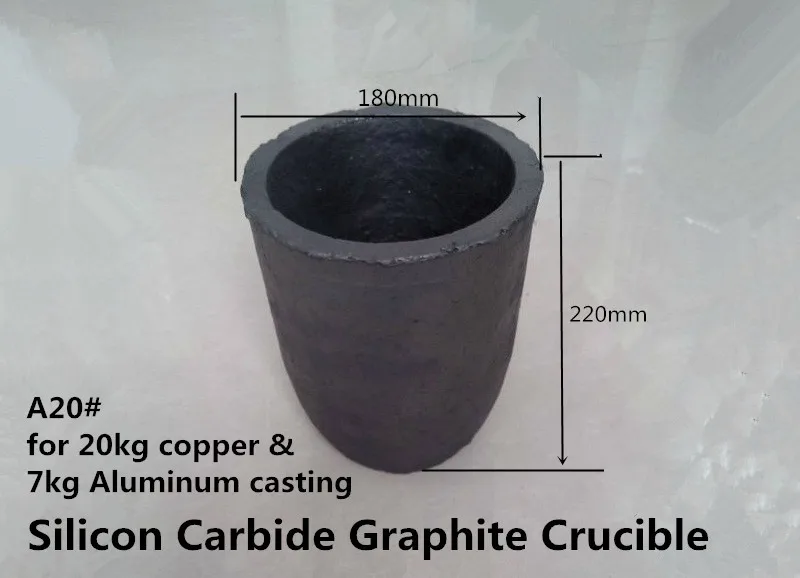 A20# Silicon Carbide Graphite Crucible for 20kg copper & 7kg aluminum ...