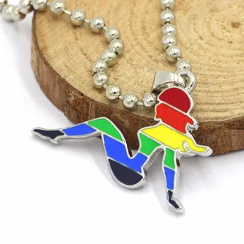 Sexy Female Silhouette LGBT Pride Chain Necklace - Queerks™