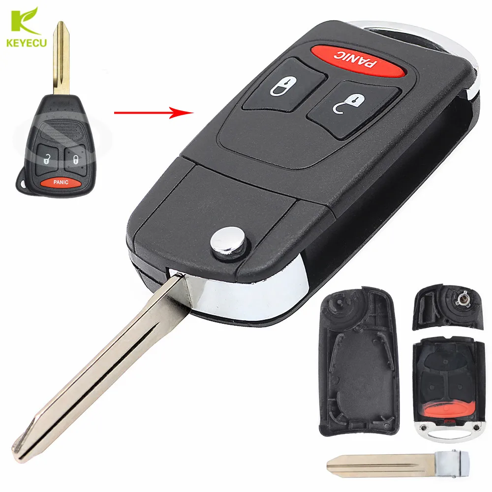 KEYECU-Replacement-New-Remote-Key-Fob-Kobdt04a-Shell-Flip-Case-Fob-3 ...