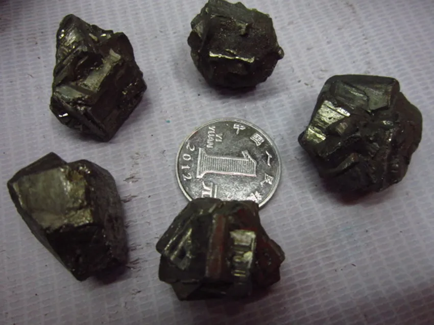 Raw Natural pyrite crystal brass ore nunatak mineral specimens stone ...