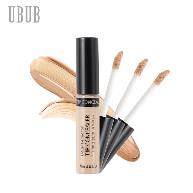 UBUB 3 colores líquido corrector conveniente Rotary cepillo contorno ...