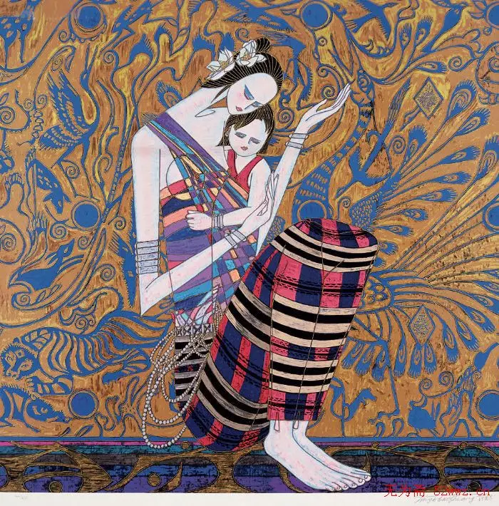 modern art hand painted pop art traditional Chinese realistic figure ...