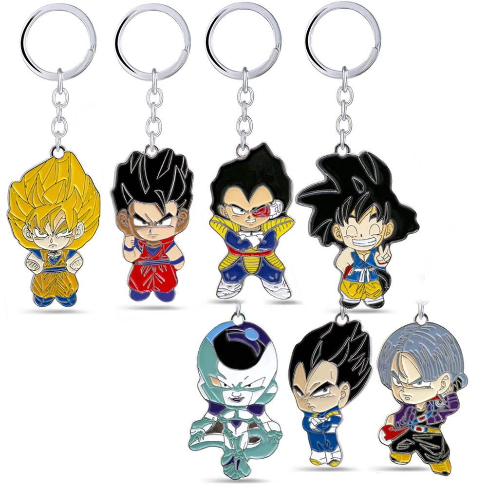 HSIC Anime Dragon Ball Z Keychain Super Saiyan Son Goku Gohan Vegeta ...