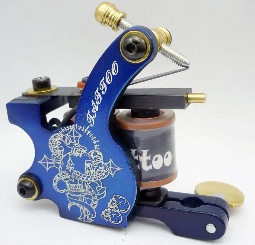 Tattoo Power Supply Kit Green Aluminum Alloy Tattoo Machine Gun - 10 ...