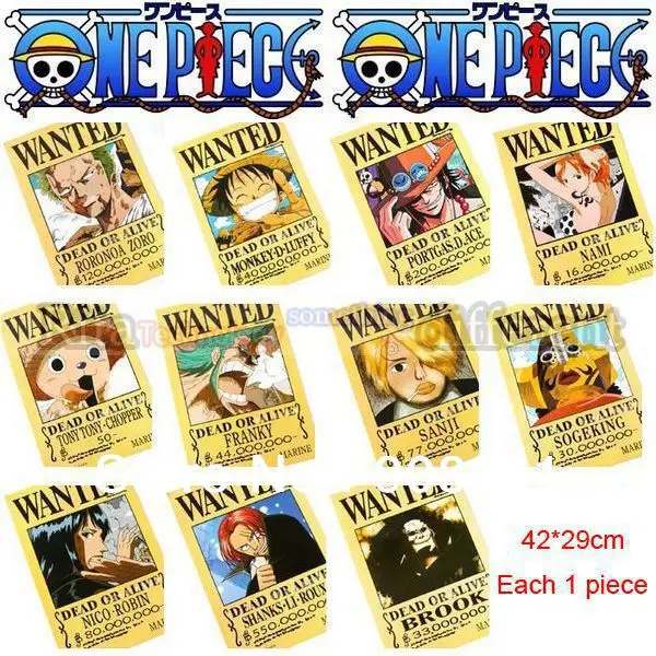 One Piece Wanted Poster One Piece Luffy Anime Arrest Instructions ...