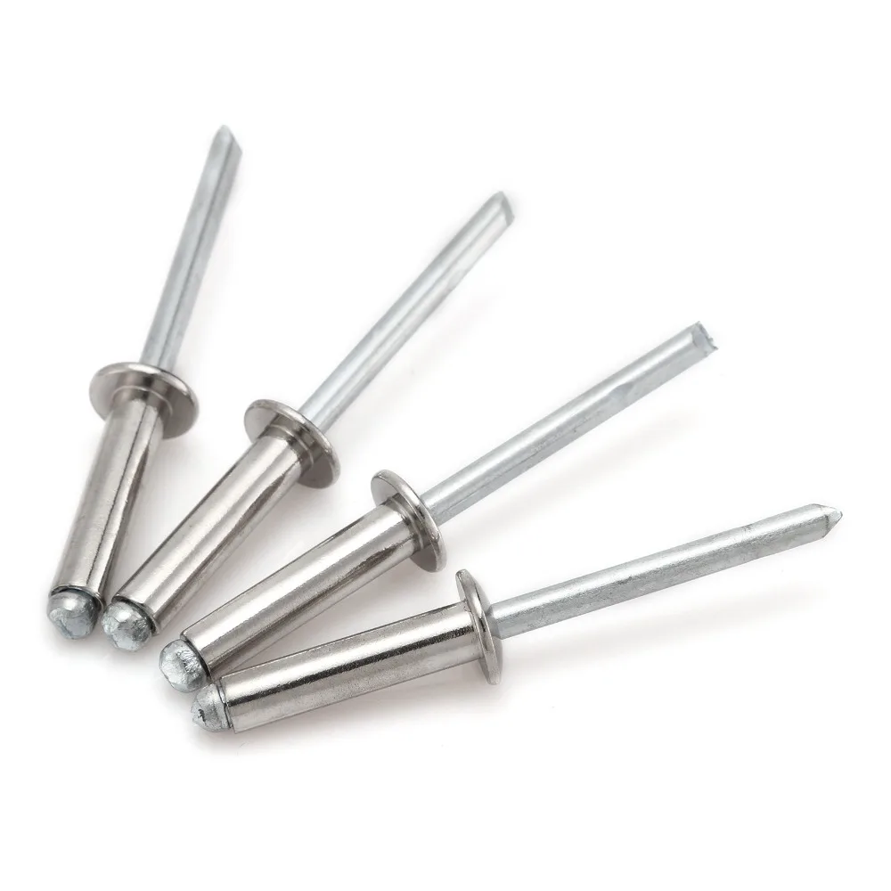 50PCS 304 semi steel open type M3.2*10 core pulling rivets Blind Round ...
