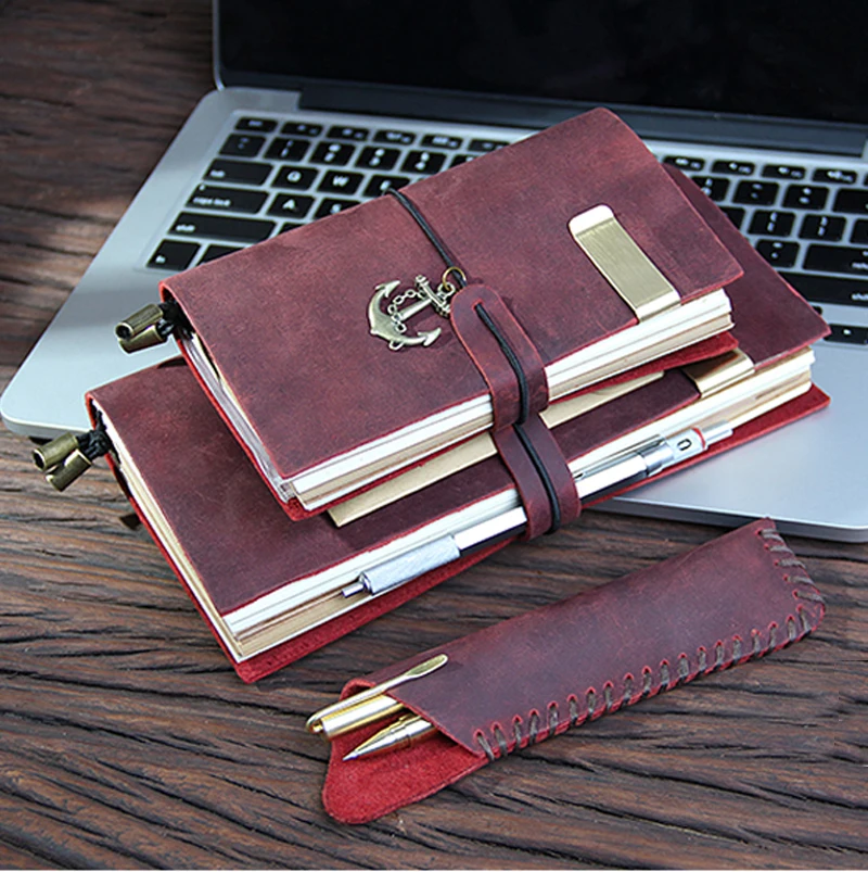 Cute Vintage Creative Leather Craft Paper Traveler Notebooks Agenda ...