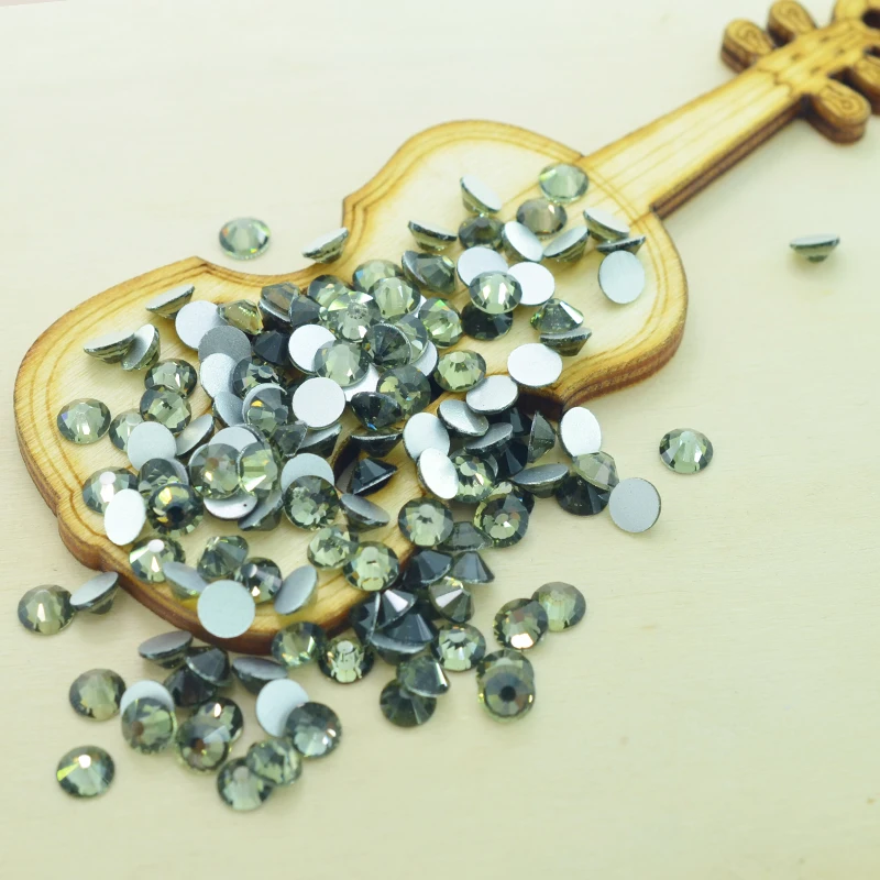 Flat Back Rhinestone Crystal Strass Black Diamond 50pcs ss20 4.6 4.8mm ...