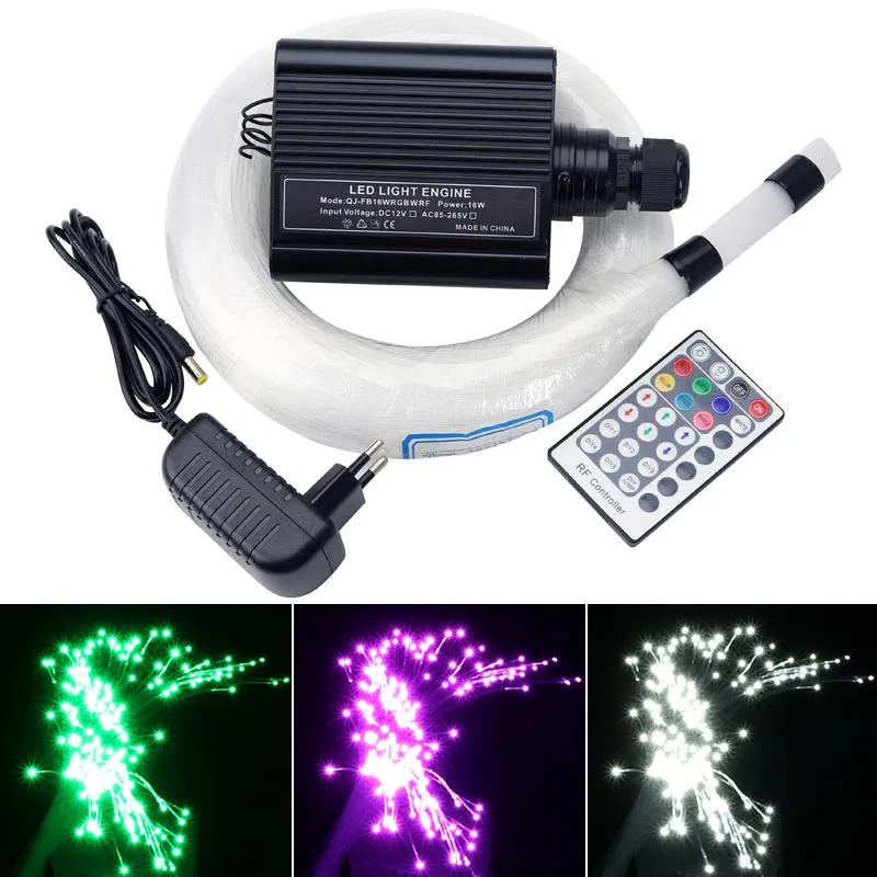 16w Rgbw Led Fiber Optic Star Ceiling Kit Lights 200/300/350/450pcs *0 ...