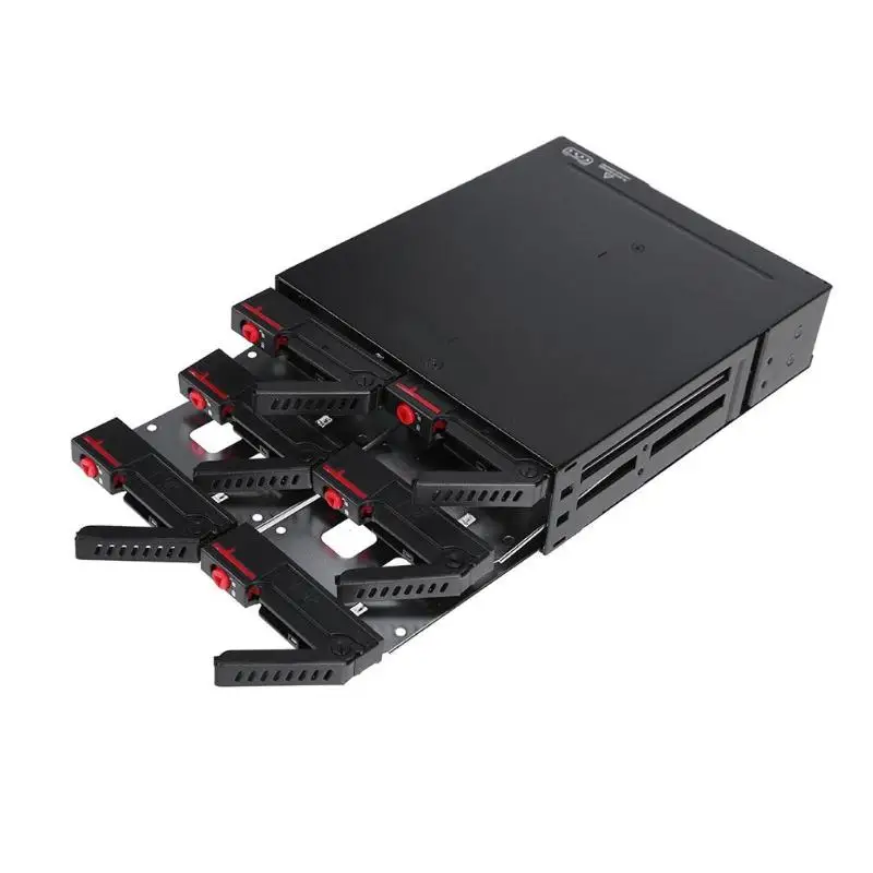 6 Bay Hard Disk Enclosure Rack Data Storage for 2.5inch SATA SSD HDD ...