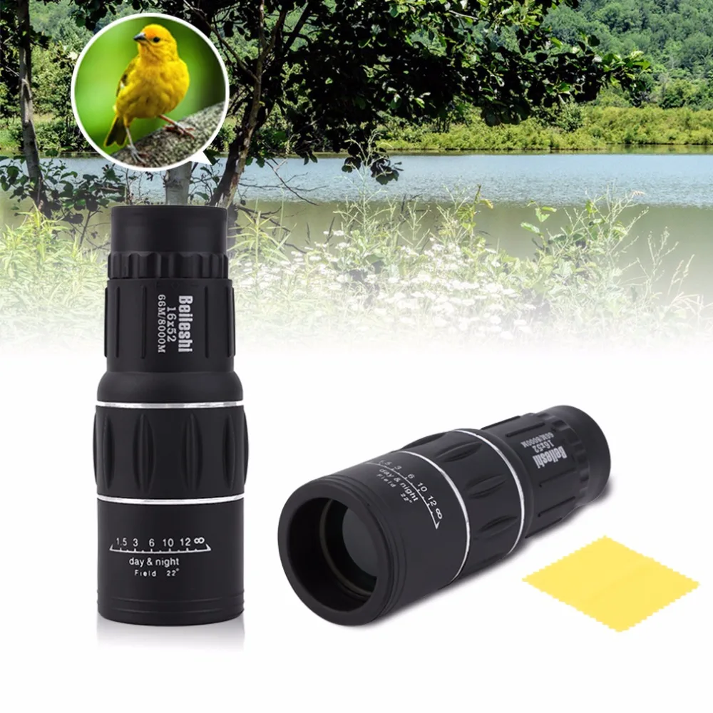 16 x 52 TH02200 Dual Focus Zoom Optic Lens Armoring Monocular Telescope ...