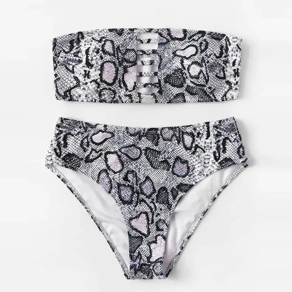 Sexy Women Snake Printed Bikini Push-Up Padded Swimwear Swimsuit ...