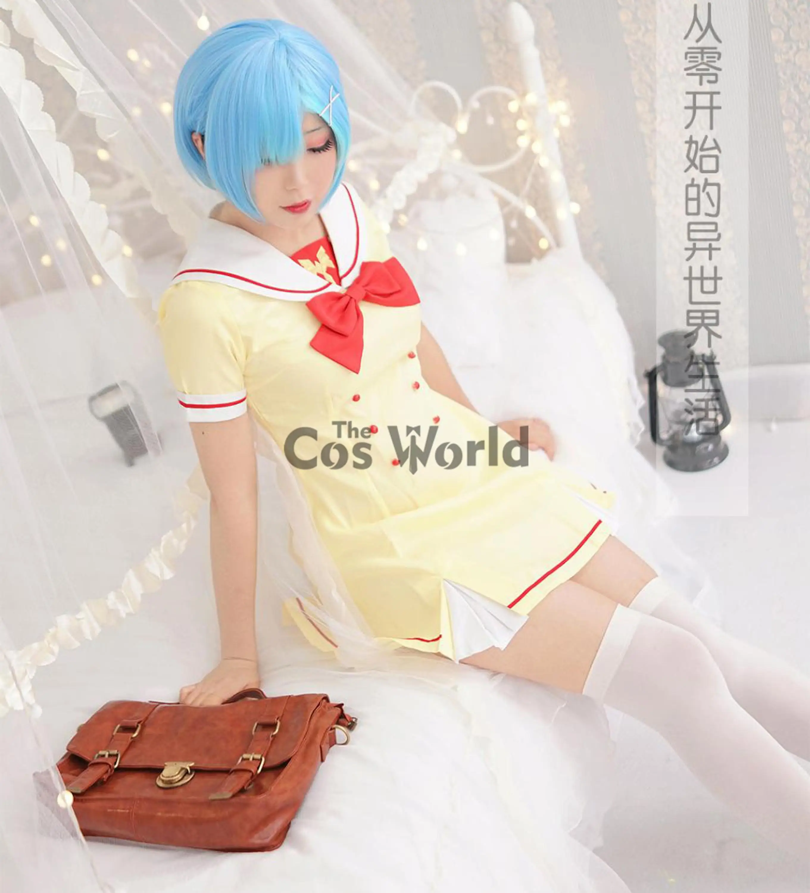 Re Zero Remu Ramu Emilia School Uniform Dress Outfits Anime Cosplay ...