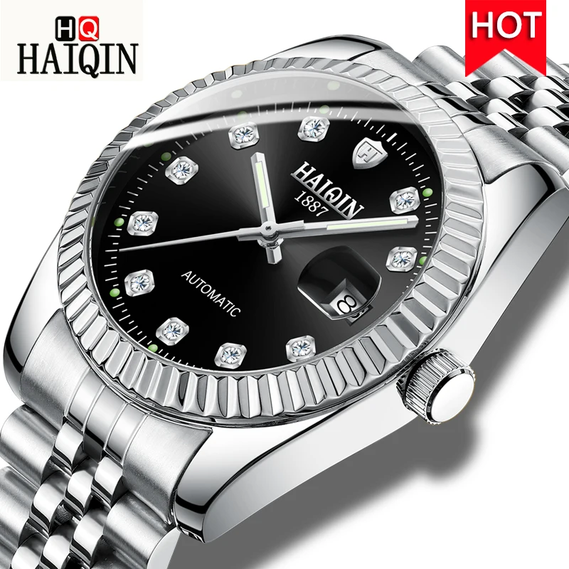 HAIQIN Men's Watches Watch Men Relojes Gold Luxury Mechanical Watch ...