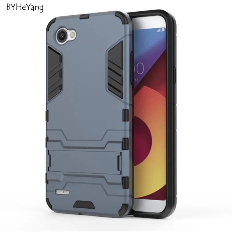 BYHeYang For Cover LG Q6 Case 5.5inch Silicone & Plastic Stand ...