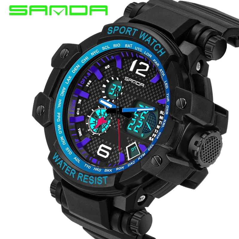 Sanda moda cuarzo relojes de pulsera hombres Top marca de lujo hombre ...