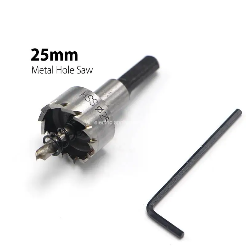 25mm/0.98" HSS Holesaw Drill Bit Cutter Kit Set Cutting Alloy Stainless ...
