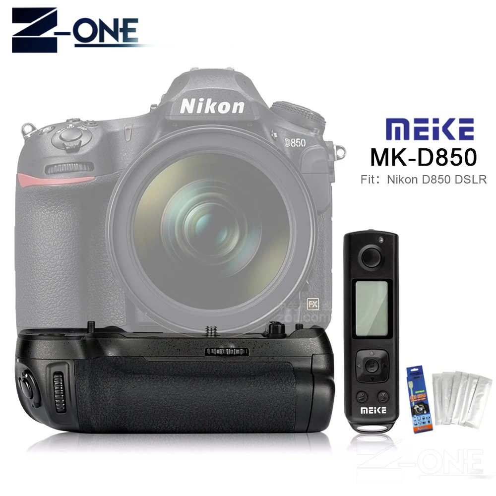 Meike MK D850 Pro Vertical Shooting Power Pack Battery Grip with 2.4G ...